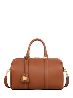 Celine Large Boston Bag In Grained Calfskin - Tan
