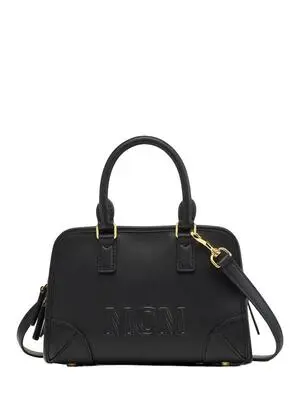 Mcm Aren Zip-up Mini Shoulder Bag - Black