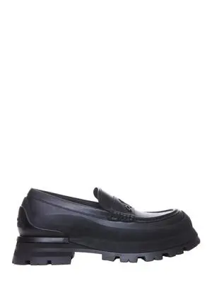 Alexander McQueen The Seal" Slip-on Loafers With Chunky Platform - Black