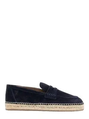 GIANVITO ROSSI Round Toe Slip-on Espadrilles - Black