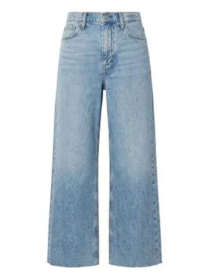 RAG  BONE Rag & Bone Wide-Leg Jeans With Raw Edge Hem