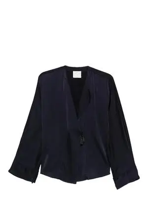 FORTE_FORTE V-neck Tassel Top - Notte