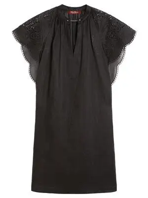 Max Mara Astor V-neck Mini Dress - Black