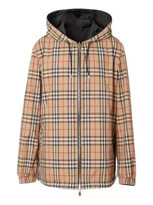 Burberry Burberry Vintage Checked Reversible Hooded Jacket No