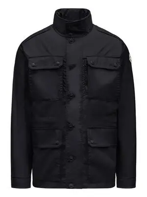 Moncler Lez Water-repellent Field Jacket With Hood - Black