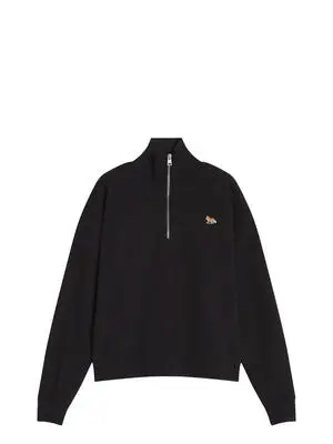 Maison Kitsuné Baby Fox Half Zip Sweatshirt - Black