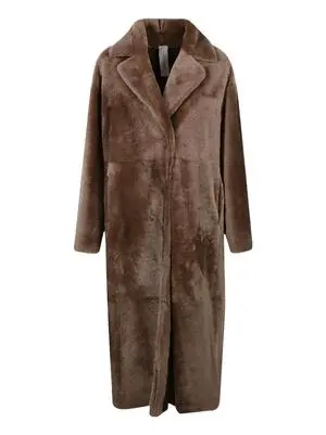 FURLING BY GIANI Notched Lapel Coat - Brown