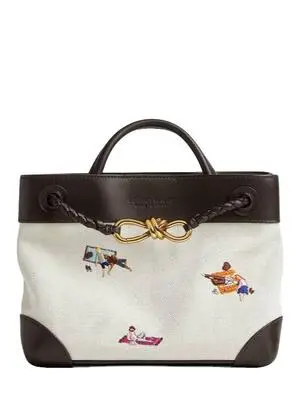 Bottega Veneta Small Andiamo Top Handle Bag Natural Color/sugar Color