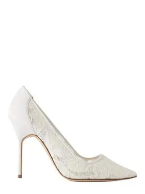 Manolo Blahnik Pointed Stiletto High Heels - White
