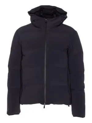 Herno Herno Hooded Down Jacket With Quilted Detailing Black