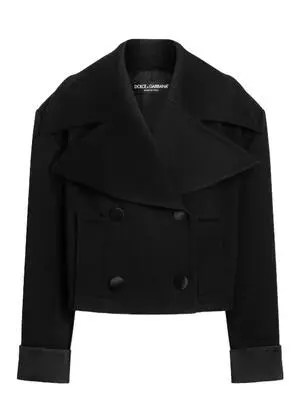 Dolce & Gabbana Double-breasted Cropped Jacket - Black