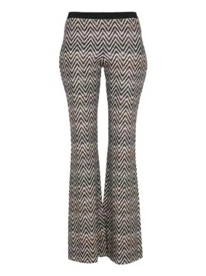 Missoni Zigzag Wide-leg Pants - Gray