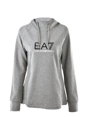 EA7 Logo Detail Hoodie - Gray