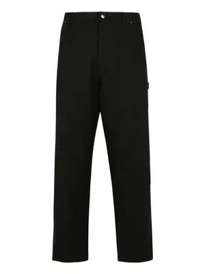 Moncler Logo Patch Straight Leg Trousers - Black