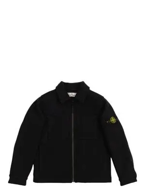 Stone Island Long Sleeve Lapel Jacket With Zip Closure - Blue