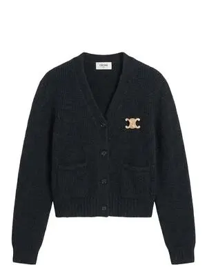 Celine Cardigan In Cashmere Silk - Black