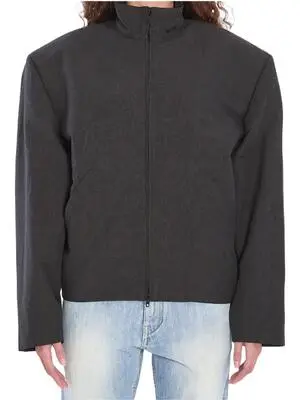 Balenciaga High-neck Zip-up Jacket - Black