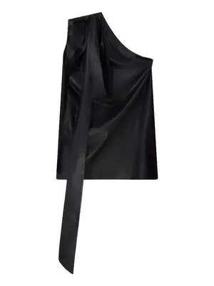 Stella McCartney One-shoulder Sleeveless Top - Black