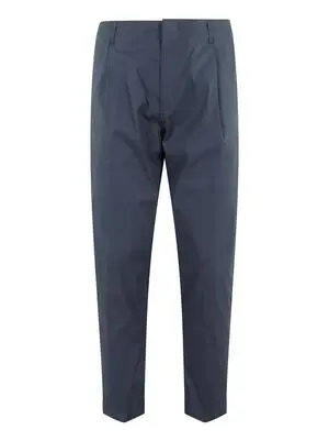 DONDUP Slim Cropped Pants With Pleats - Dark Blue