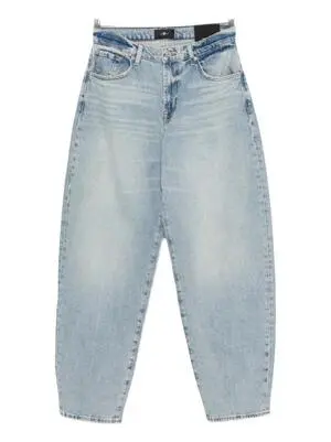 7 For All Mankind Light Wash Relaxed Fit Jeans - Gray