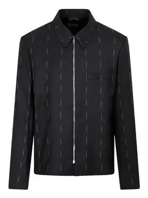 Givenchy Logo Detailed Zip-up Jacket - Black