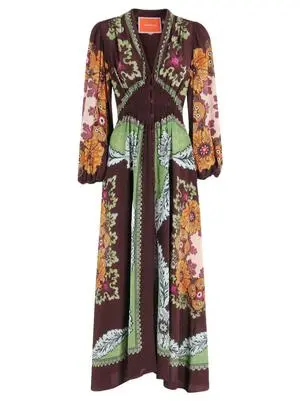 La DoubleJ Camerino Floral-print Maxi Dress - Multicolor