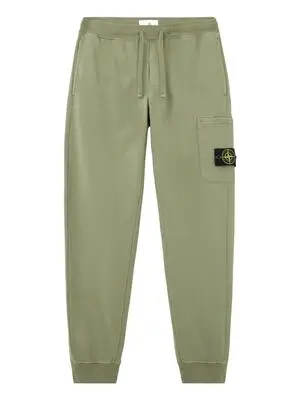 Stone Island Patch-pocket Cotton Track Pants - Sage