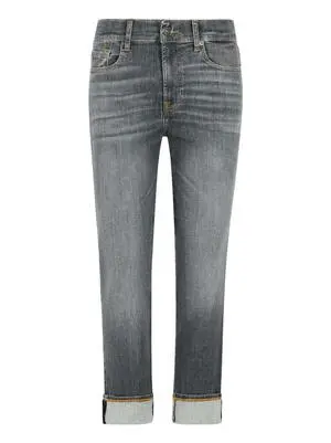 7 FOR ALL MANKIND 7 For All Mankind Relaxed Skinny Grey Cotton Jeans