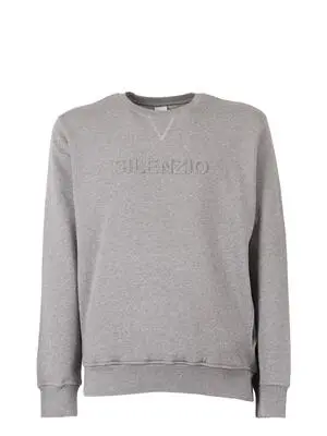 Aspesi Embossed Detail Crewneck Sweatshirt - Gray