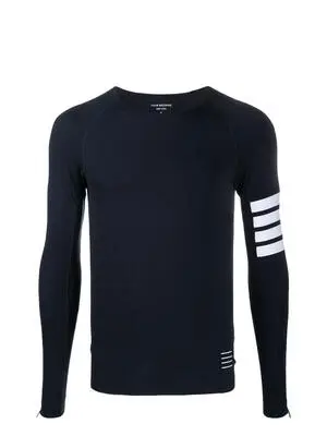 Thom Browne Thom Browne 4-Bar Stripe Crewneck T-Shirt Black