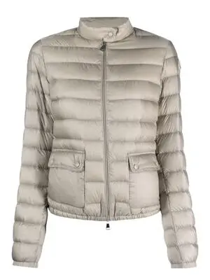 Moncler Long Sleeve Down Jacket With Zip-up Front - Nude