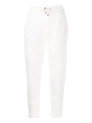 Brunello Cucinelli Brunello Cucinelli Drawstring Cropped Sweatpants White