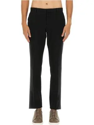 Zegna Belt Loop Casual Pants - Black