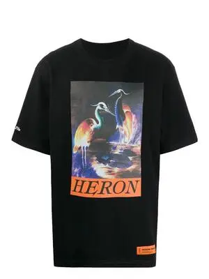 Heron Preston Graphic Print Cotton T-shirt - Black