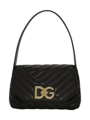 Dolce & Gabbana Dg Plaque Shoulder Bag - Black