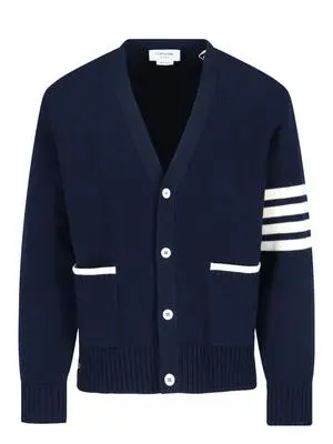 Thom Browne 4-bar Stripe Cardigan - Navy Blue