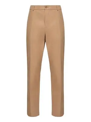 Moncler Logo Patch Straight-leg Trousers - Beige