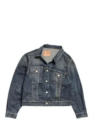 Balenciaga Off-shoulder Jacket - Dark Blue