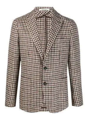 Tagliatore Check-pattern Long-sleeve Blazer - Gray