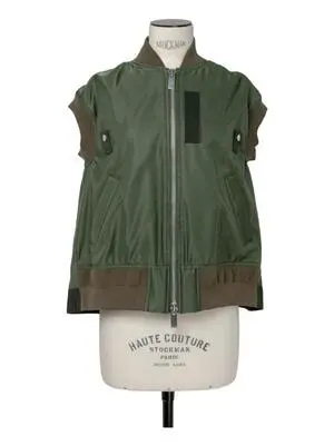 Sacai Zip-up Sleeveless Gilet - Green
