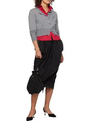VIVIENNE WESTWOOD Logo Plaque Drawstring Tote Bag - Black