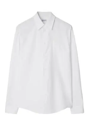 Burberry Burberry EKD-Embroidered Long Sleeved Shirt Salt Crystal