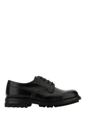 Church's Mcneil Lw Almond Toe Lace-up Lug Sole Derby Shoes - Black