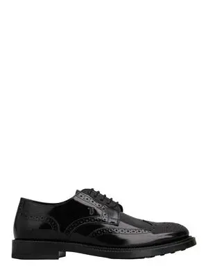 TOD'S Oxford Lace-up Shoes With Perforated Detailing - Black