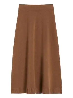 Max Mara Barnaba Midi Skirt - Hazelnut Brown