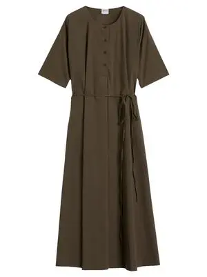 Aspesi Button-down Short-sleeved Dress - Brown