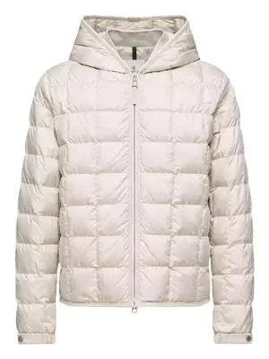Moncler Quilted Hooded Down Jacket - Light Beige