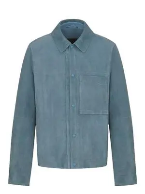 Dior Suede Blouson Jacket - Blue