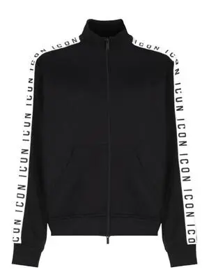 Dsquared2 Logo Tape Zip-up Jacket - Black