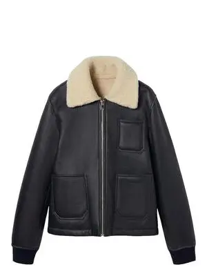 GUCCI Gucci Shearling Lined Leather Jacket